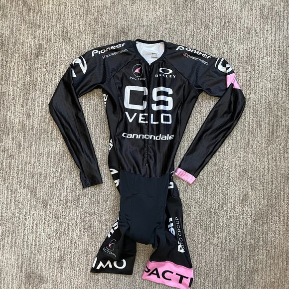 Pactimo | Shirts | Mens Xs Pactimo Long Sleeve Cycling Aero Skinsuit One Piece Speedsuit Black ...